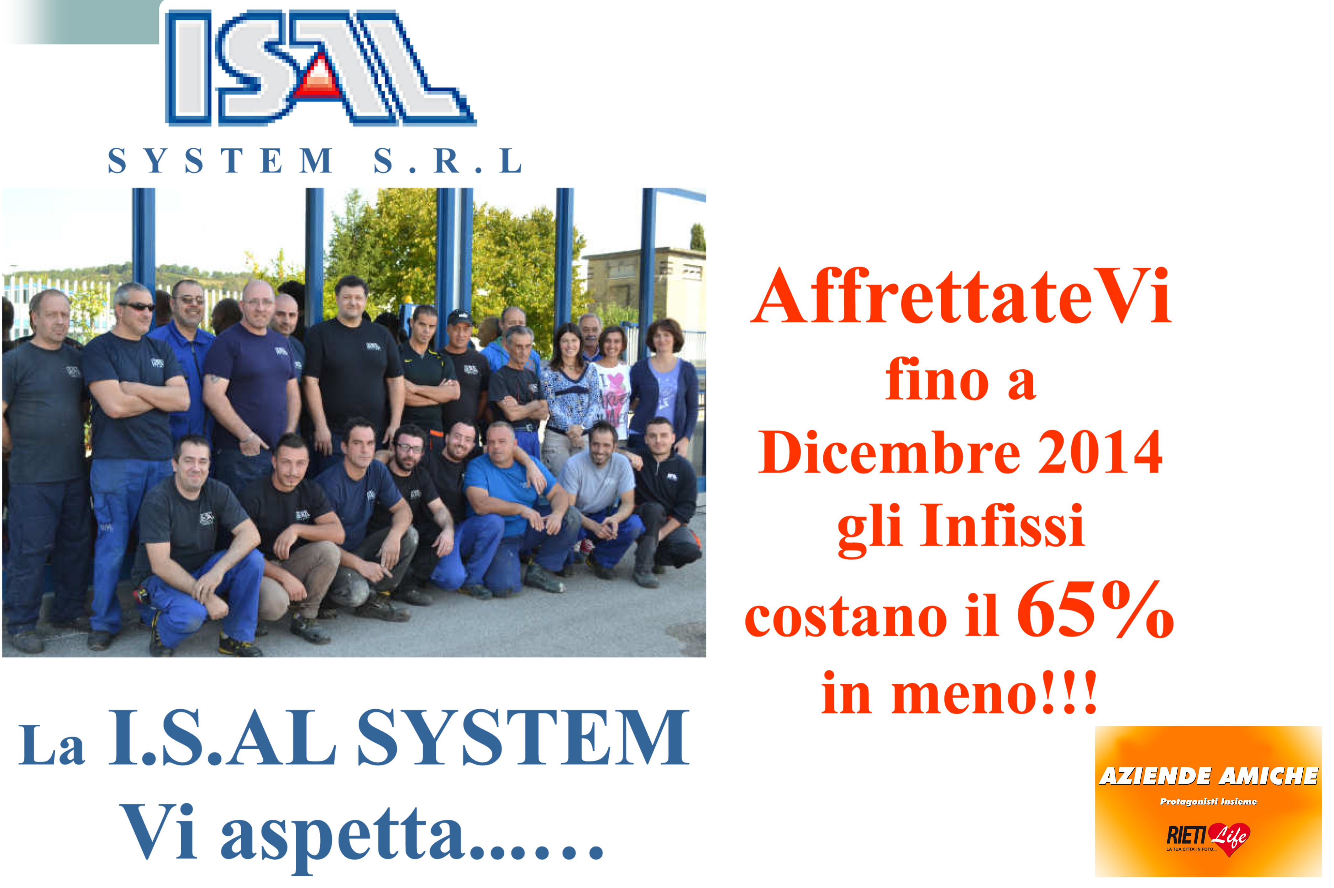 AZIENDE AMICHE - ISAL SYSTEM ESPONE AL PERSEO LA SUA AMPIA GAMMA DI ...