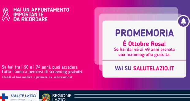 Parte l'Ottobre Rosa: c'è la campagna di screening regionale - Rieti Life