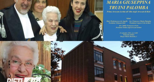 Un'aula del Tribunale intitolata a Maria Giuseppina Truini Palomba ...