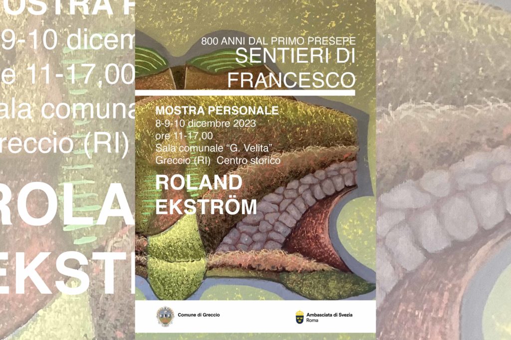 Il pittore svedese Roland Ekstrom espone a Greccio per gli 800 anni dal ...