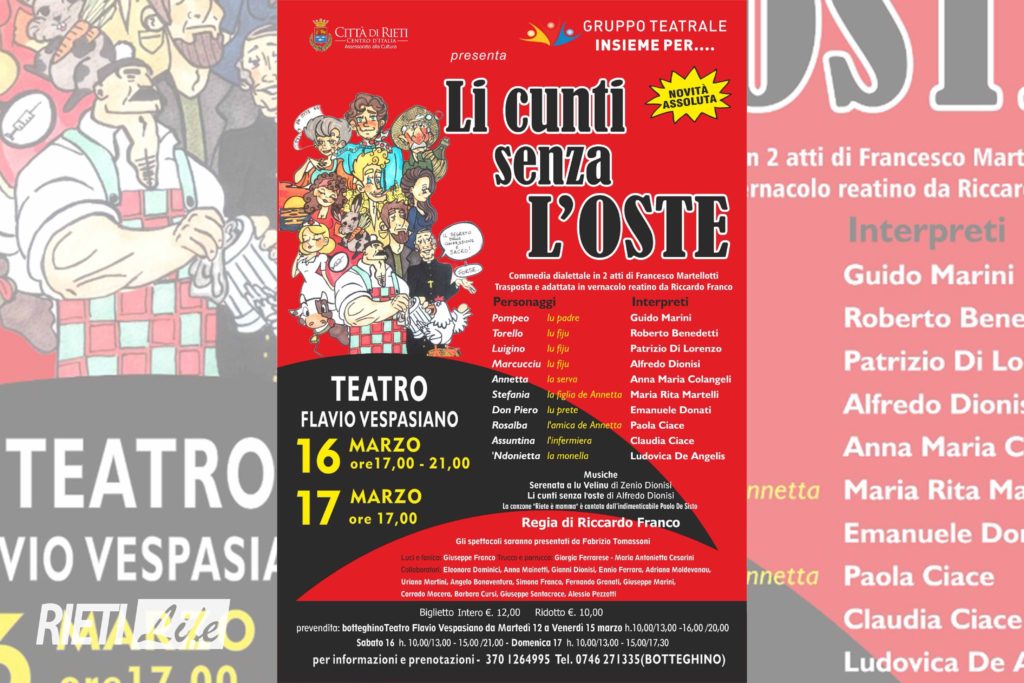 Un weekend di teatro e cultura: "Li Cunti senza l'oste", la commedia da ...