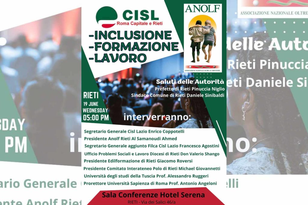 Inclusione, formazione e lavoro: convegno con Cisl e Anolf - Rieti Life
