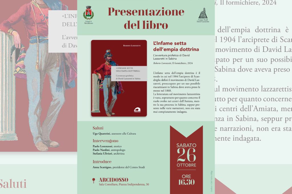Presentazione ad Arcidosso del libro di Roberto Lorenzetti su David ...